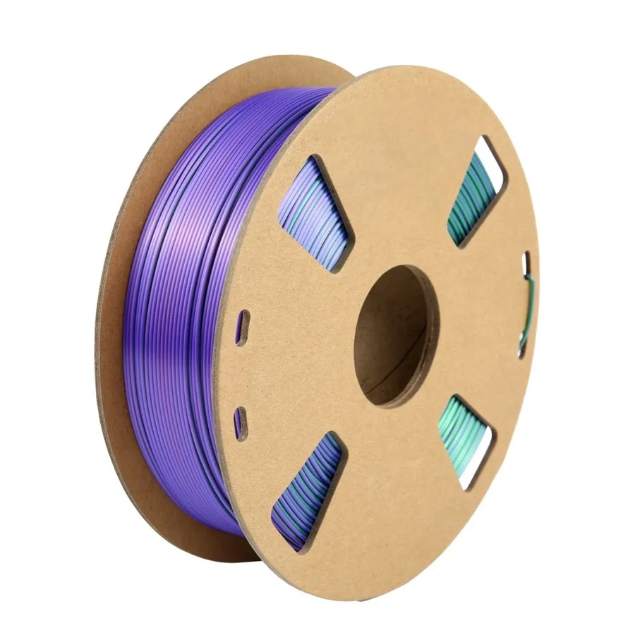 Protech Tri-Chroma Silk Red Copper, Purple and Dark Green PLA Filament ...