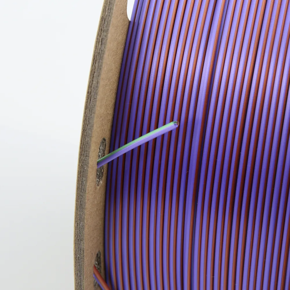 Protech Tri-Chroma Silk Red Copper, Purple and Dark Green PLA Filament ...