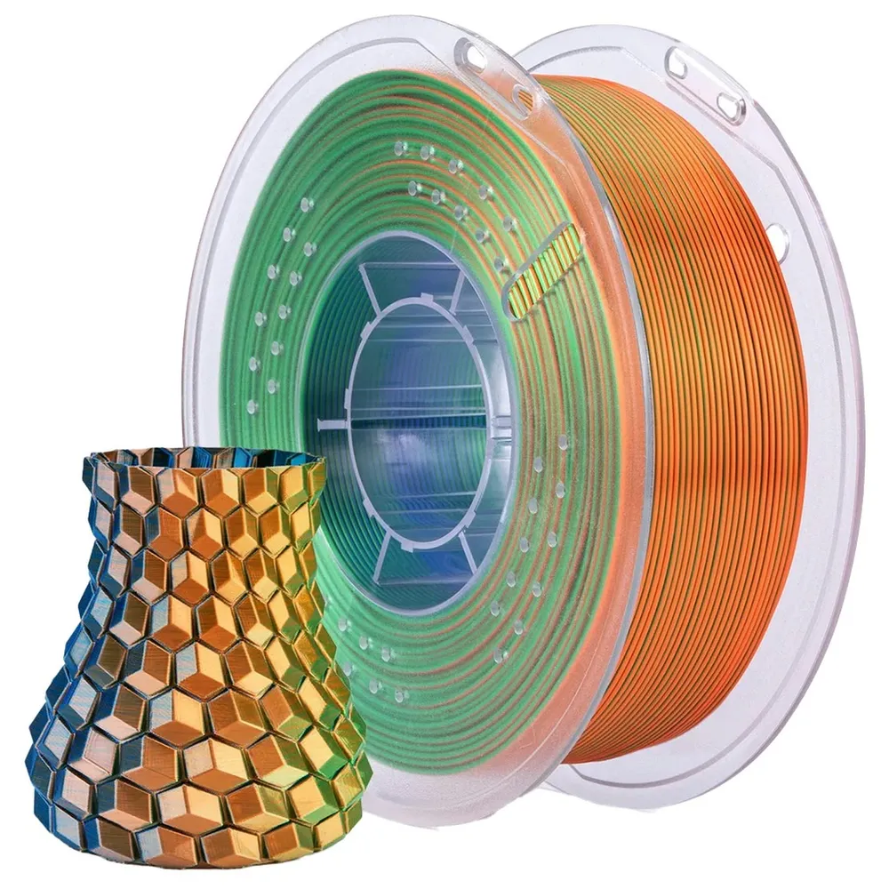 Elegoo Silk PLA filament Silk Blue Green Orange 1.75mm 1kg | Jaycar ...