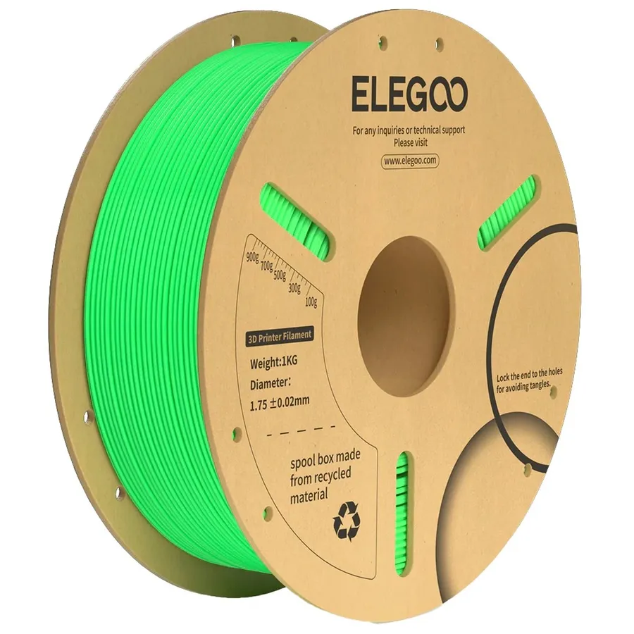 Elegoo PLA plus filament Light Green 1.75mm 1kg | Jaycar Australia