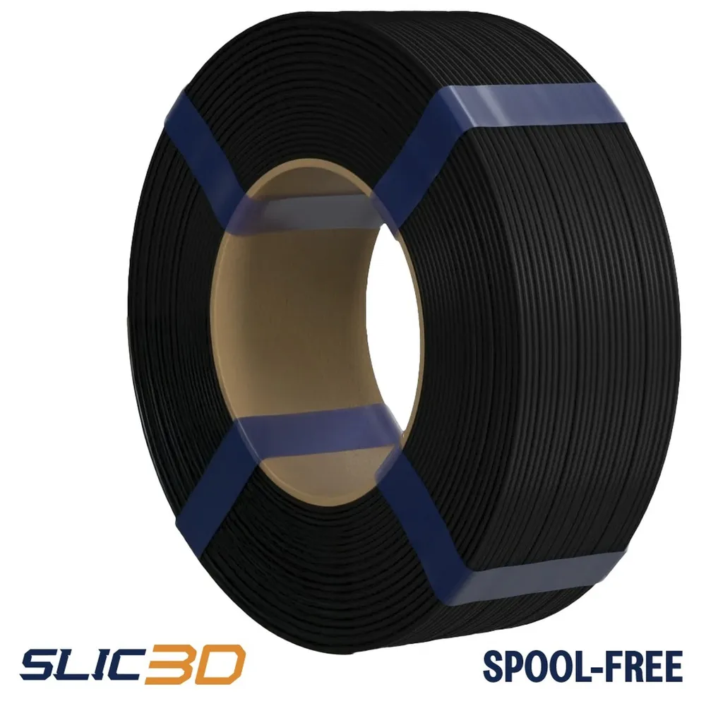 Slic3D PLA Spool-Less Black 1.75mm 1kg filament | Jaycar Australia