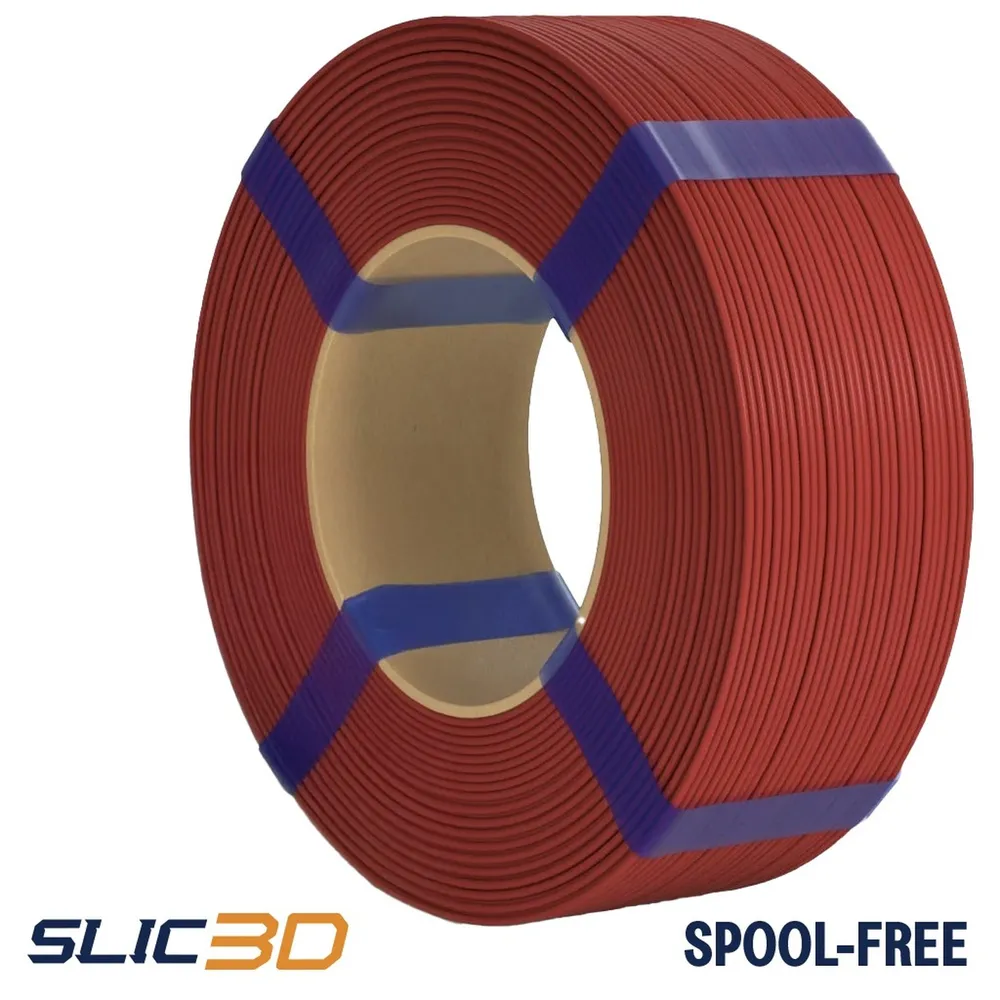 Slic3D PLA Spool-Less Red 1.75mm 1kg filament | Jaycar Australia
