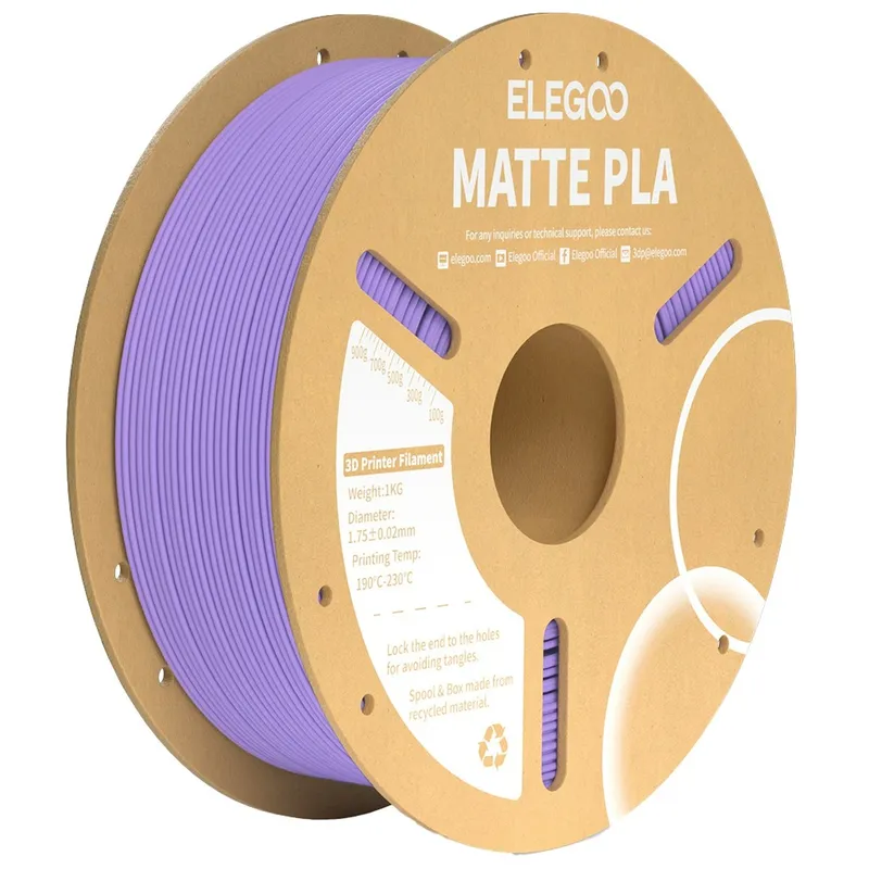 Elegoo PLA Matte filament Lavender Purple 1.75mm 1kg | Jaycar Australia
