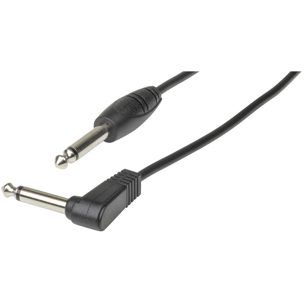 6.5mm Mono Plug to 6.5mm Mono R/A Plug Audio Cable - 3m | Jaycar Australia