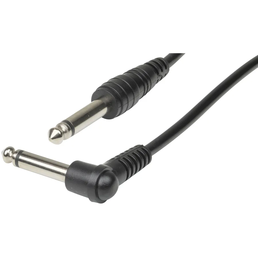 6.5mm Mono Plug to 6.5mm Mono R/A Plug Audio Cable - 6m | Jaycar Australia