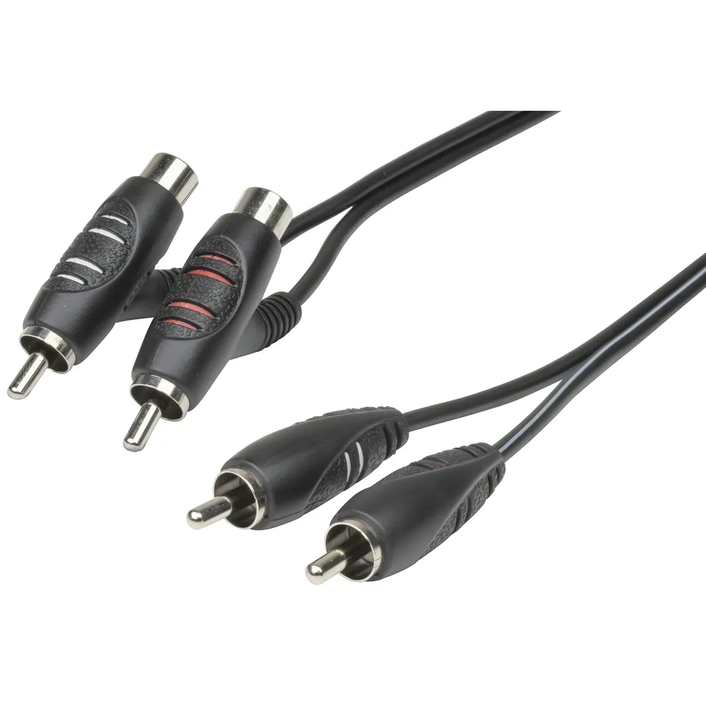 RCA Plug to 2 x RCA Plugs Audio Cable - 1.5m | Jaycar Australia