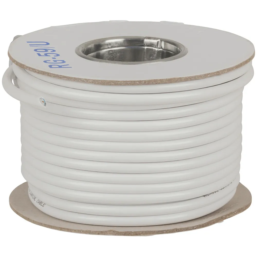 75 Ohm RG59 Coax Cable - White 30m Roll | Jaycar Australia