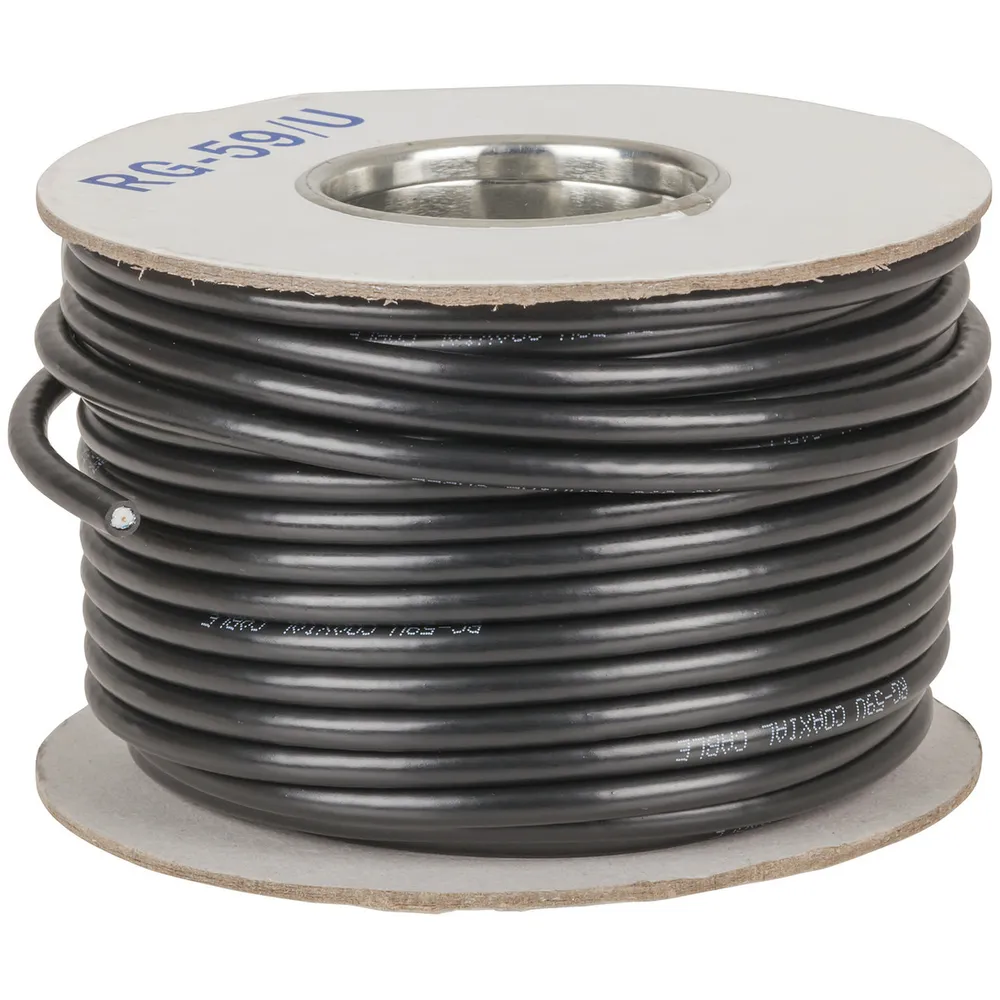 75 Ohm RG59 Coax Cable - Black 30m Roll | Jaycar Australia