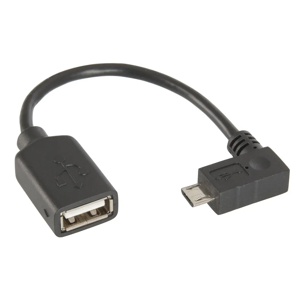 USB2.0 OTG Female A Plug to Right-Angle Micro Male B Plug | Jaycar ...