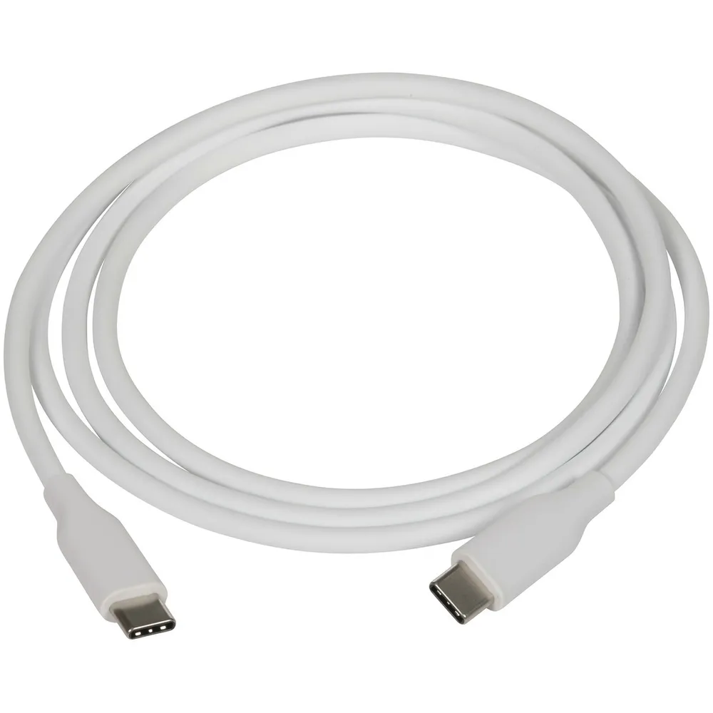 White Silicone USB Type-C to USB Type-C Cable 1.2m | Jaycar Australia