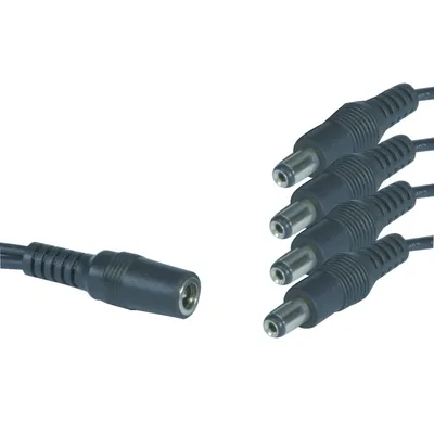 2.1mm DC Splitter Cable 1 Socket to 4 Plugs | Jaycar Australia
