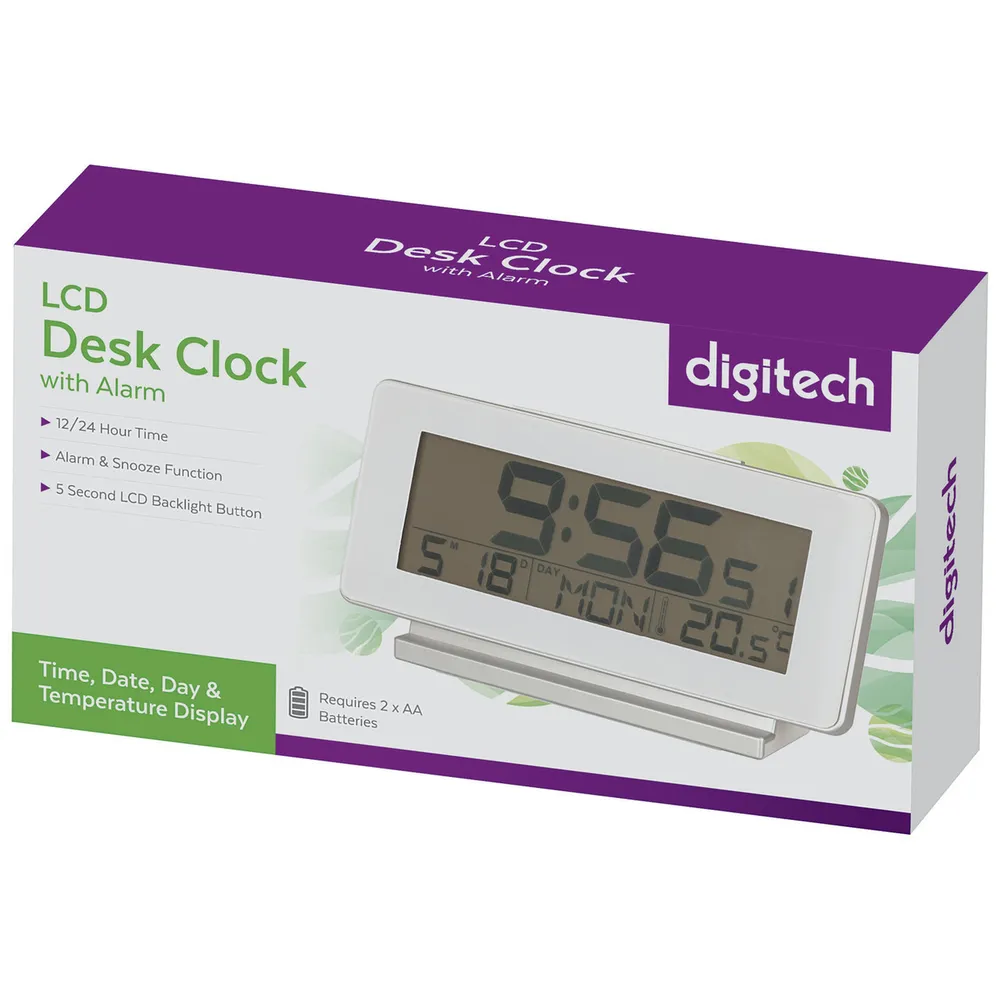 LCD Desk Clock with Alarm | Jaycar Australia