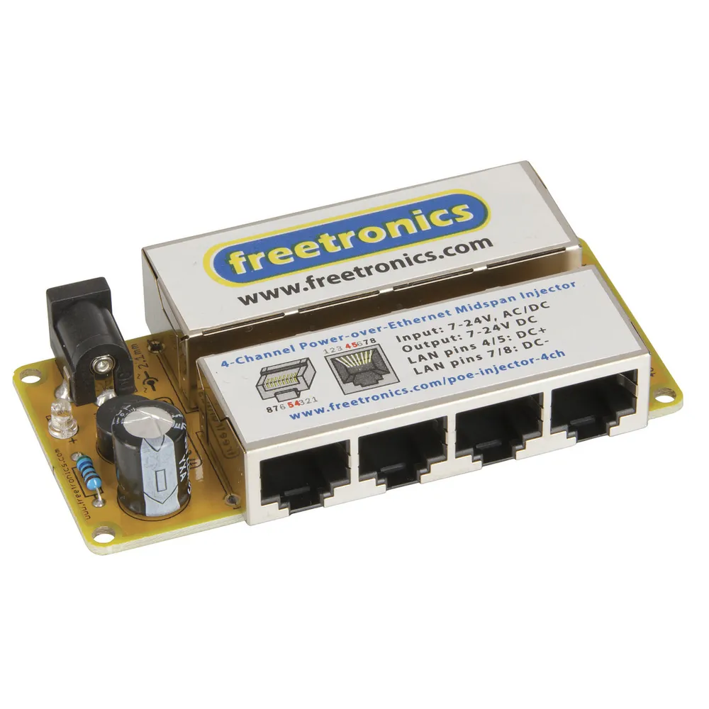4 Channel PoE Midspan Injector for Arduino | Jaycar Australia