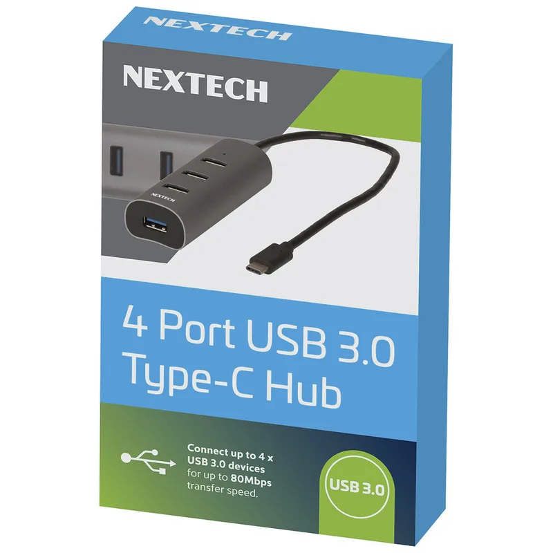 Nextech 4 Port USB 3.0 Type-C Hub | Jaycar Australia