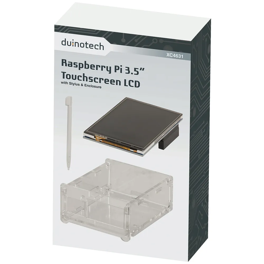 Duinotech Raspberry Pi 3.5 Inch LCD Touch Screen Display with Stylus ...