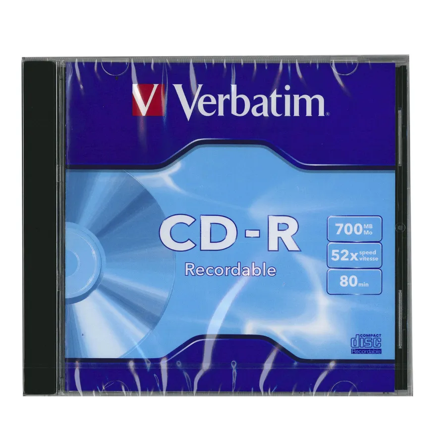 Verbatim Datalife (P-Cyanine) 80min/700MB CD-R Jewel Case Singles 52x ...