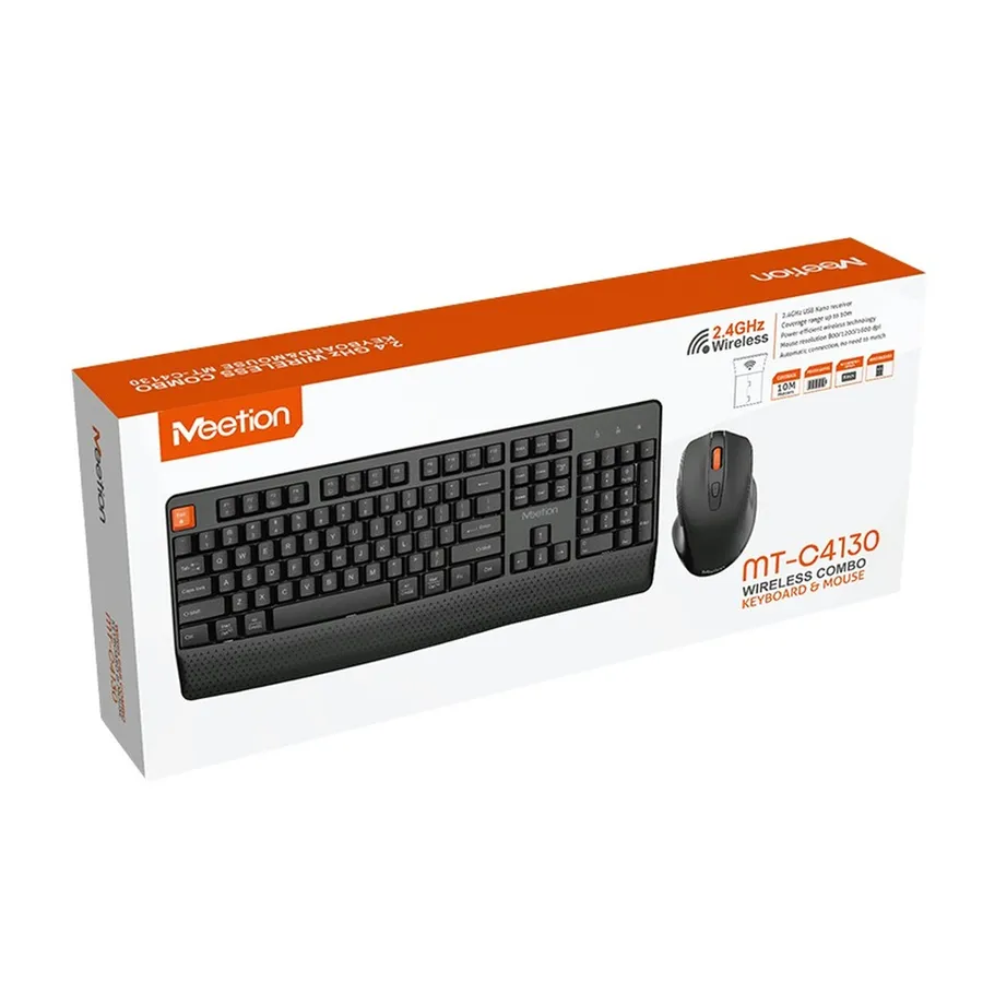 Meetion Ergonomic Wireless Keyboard and Mouse Combo | Jaycar Australia