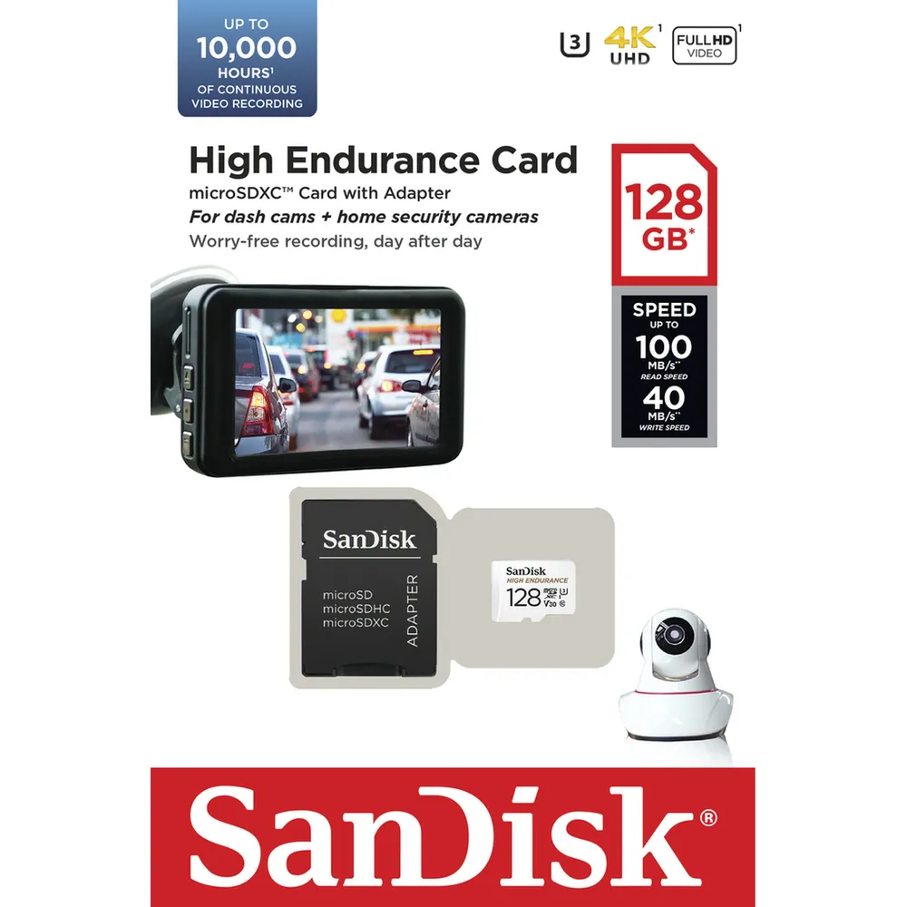 Sandisk 128GB High Endurance microSDXC Card | Jaycar Australia