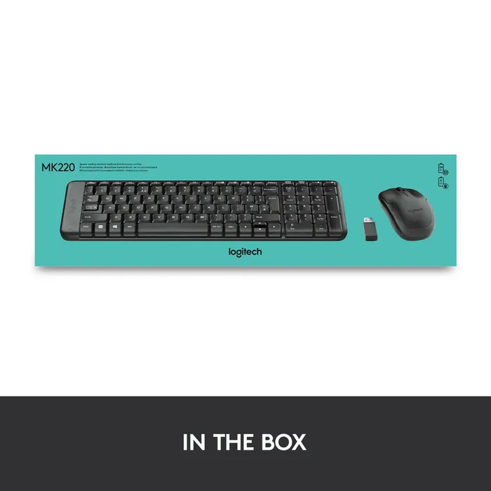 Logitech® MK220 2.4GHz Wireless Combo Keyboard and Mouse | Jaycar Australia