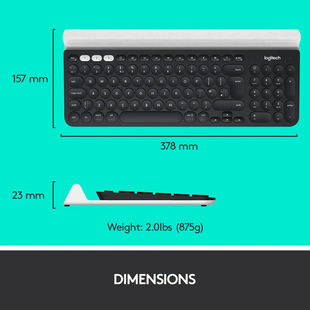 Logitech® K780 Multi-Device Wireless Keyboard | Jaycar Australia