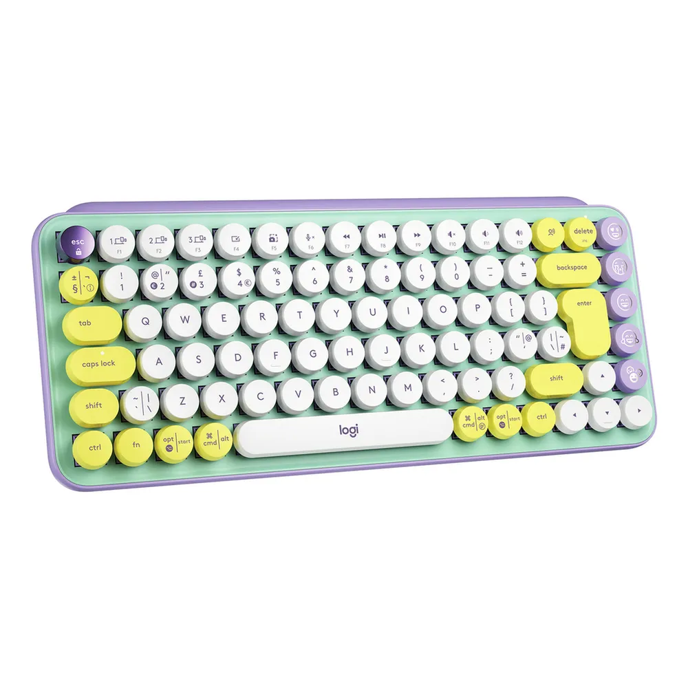 Logitech POP Keys Wireless Mechanical Keyboard With Emoji Keys and ...