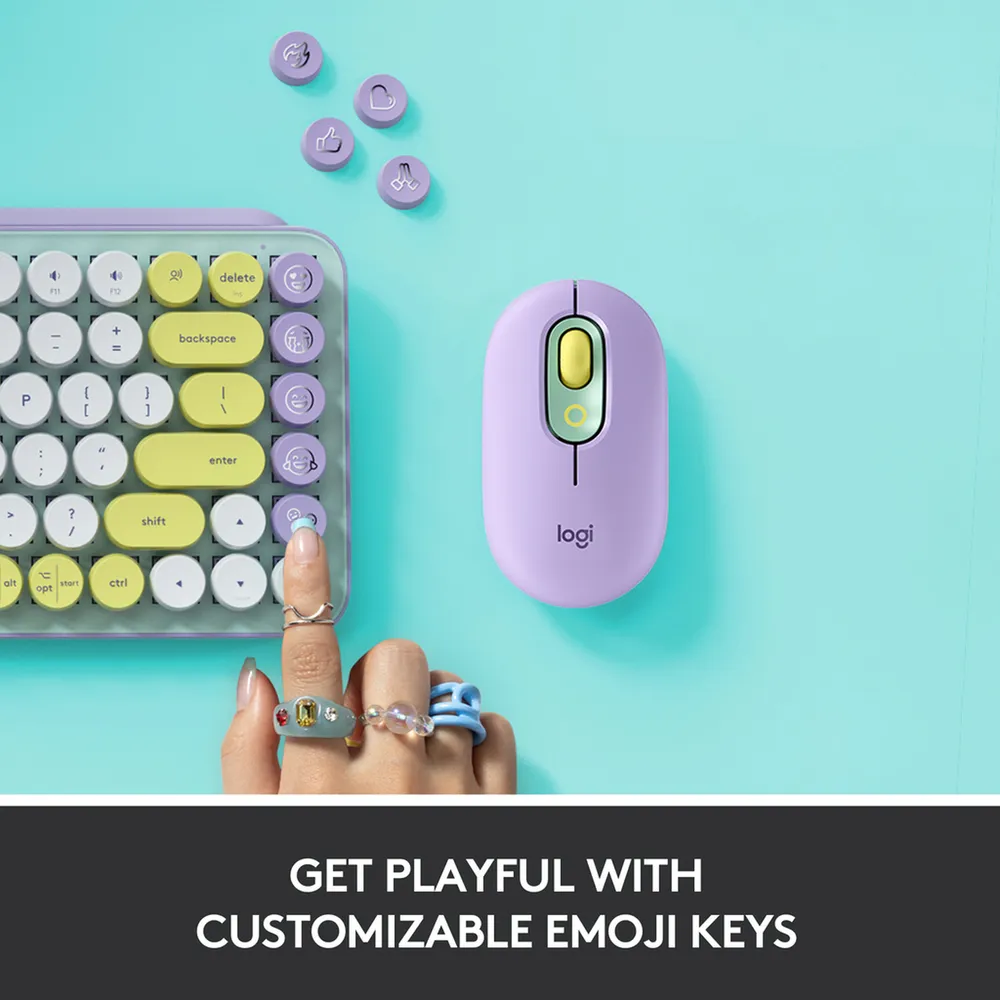 Logitech POP Keys Wireless Mechanical Keyboard With Emoji Keys and ...