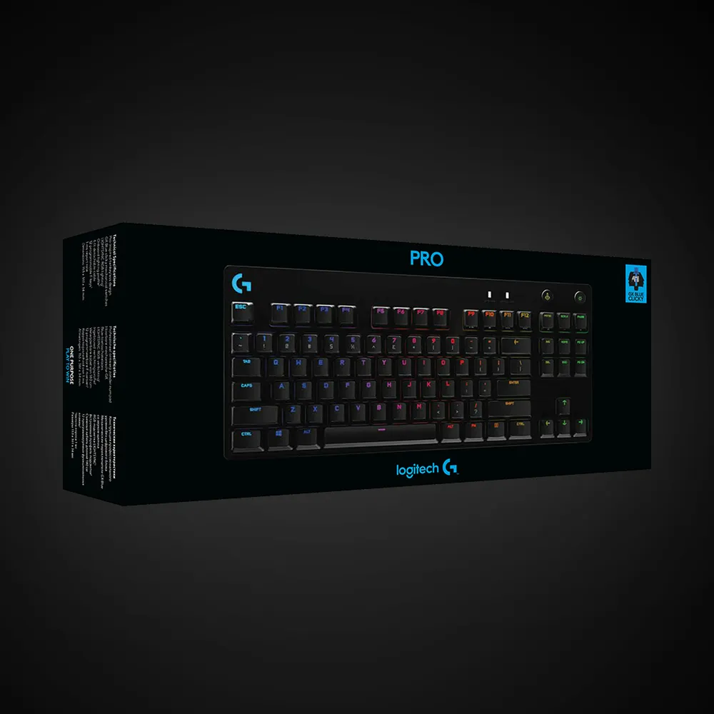 Logitech® G PRO Gaming Mechanical Keyboard with GX Blue Switches ...