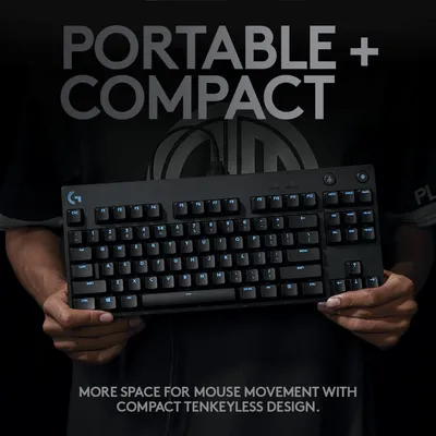 Logitech® G PRO Gaming Mechanical Keyboard with GX Blue Switches ...