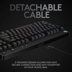 Logitech® G PRO Gaming Mechanical Keyboard with GX Blue Switches ...