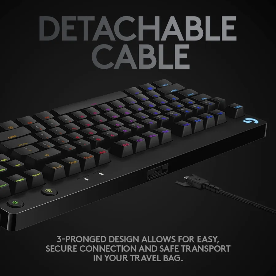 Logitech® G PRO Gaming Mechanical Keyboard with GX Blue Switches ...