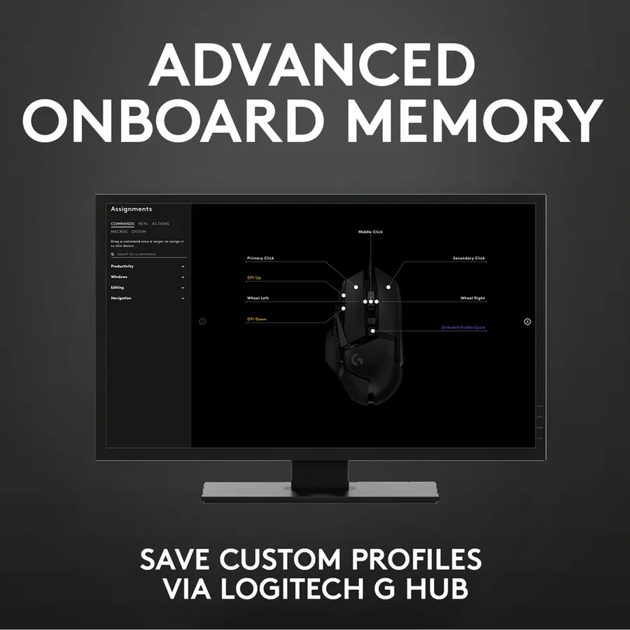 Logitech® G502 Hero Black High Performance Wired USB Gaming Mouse ...