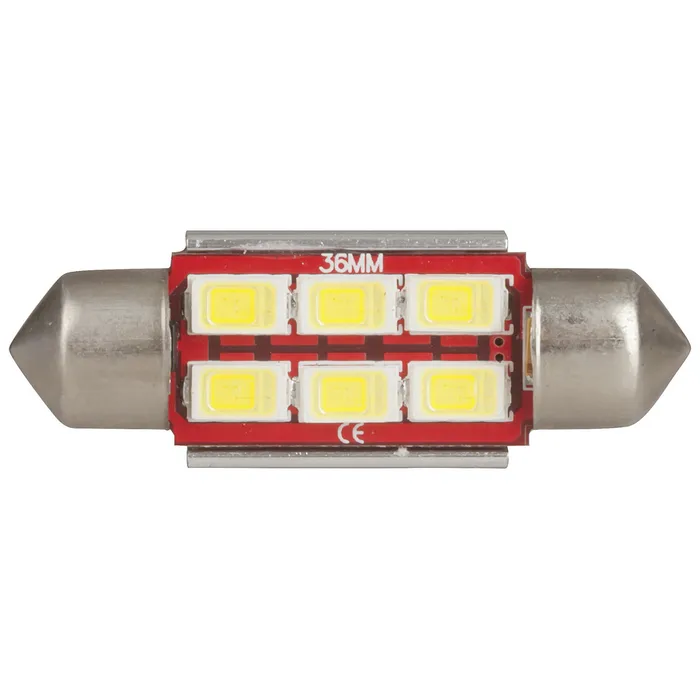 LED Festoon Globe, 36mm 6x5730 LEDs, CANBus Compatible | Jaycar Australia